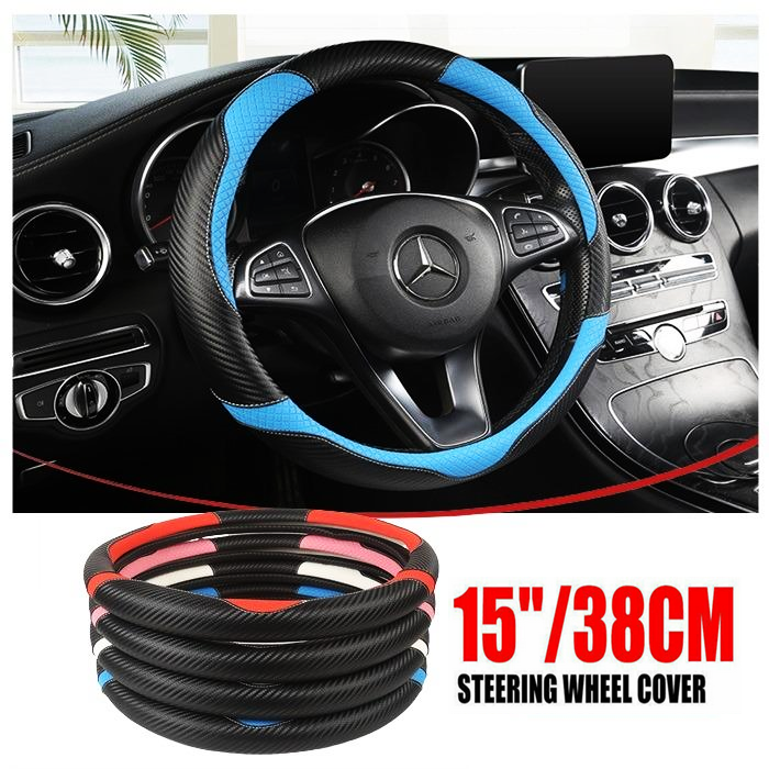 Buy All Models Perodua Axia Bezza MYVI Alza Aruz Viva Kelisa Car PU Leather 38 cm Honda Toyota Steering Wheel Covers car accessories pet electrical cosmetics kitchenware